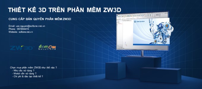 Phần mềm bản quyền ZW3D - Tính năng thiết kế 3D trên phần mềm ZW3D